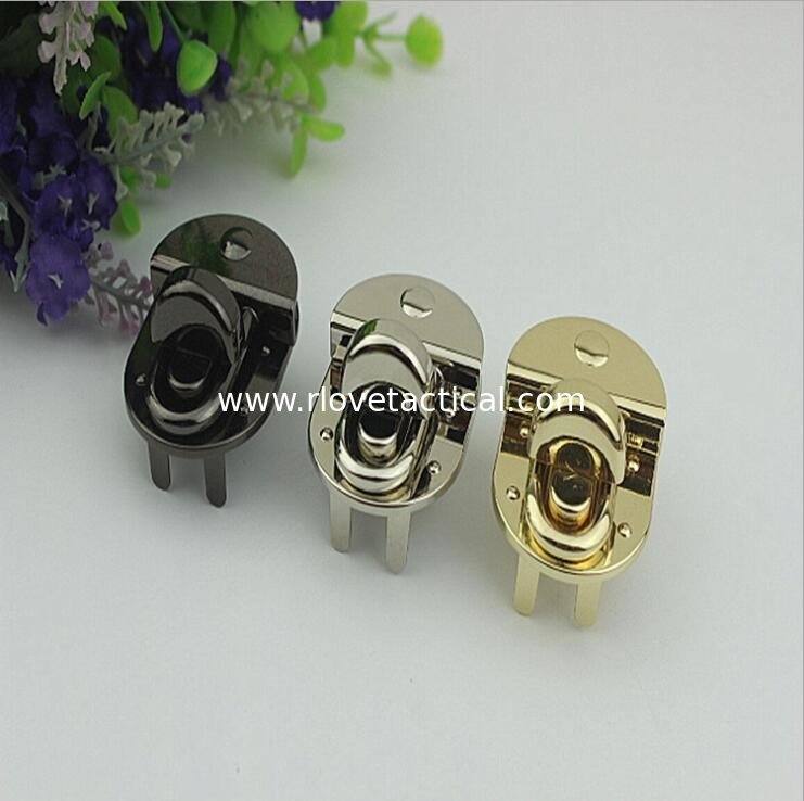 High level plating nickel free gold color metal purse turn locks