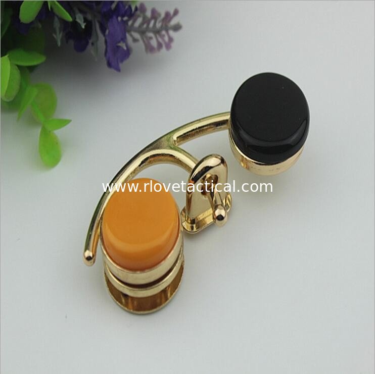 Purse hardware metal multi-colorful decorative gold metal clip lock with nickel free