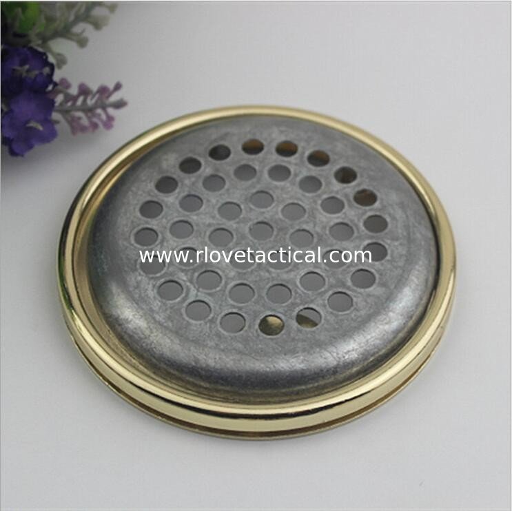 Supply Leather ladies Handbag Metal Round Shape Lid Decorative Light Gold Magnetic Twist Locks