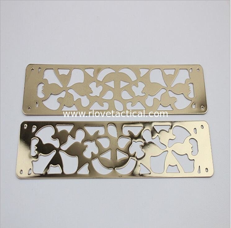 Factory custom gold plating shoelace iron hollow metal accessories buckles for shoes