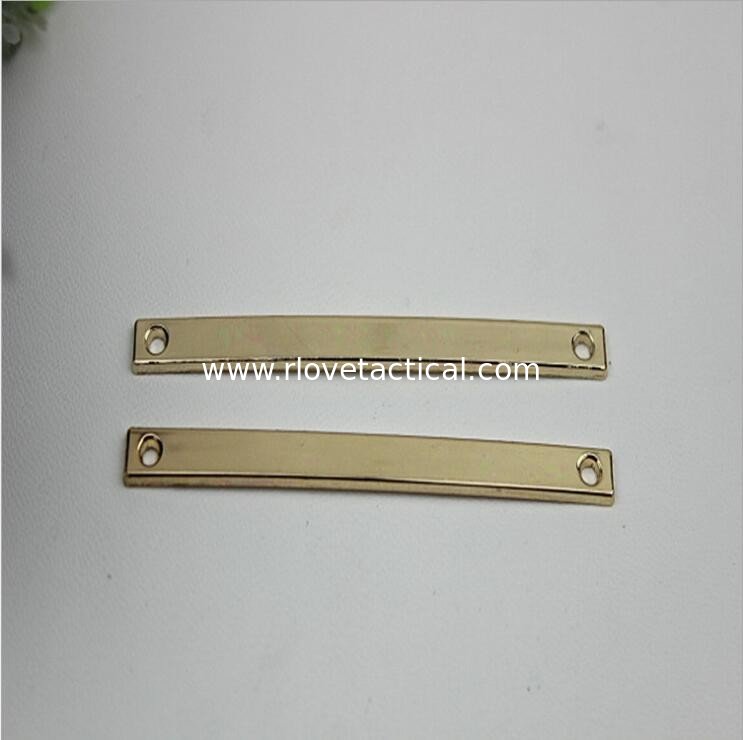 Latest fancy design light gold 70mm length shoe parts iron buckles for shoelace