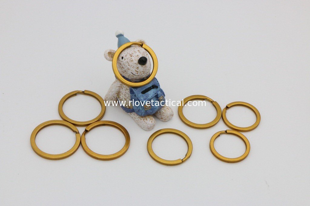 Top Quality metal split key ring customized OEP antique gold iron key ring