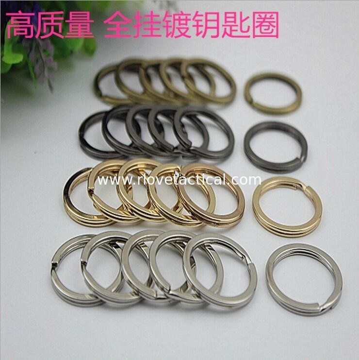 Mutil-color round shape 24 mm iron metal split key ring clip wholesale
