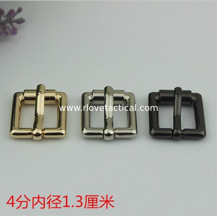 High Quality 3 Color 13 MM Zinc Alloy Metal Pin Rolling Square Belt Buckles For Handbags