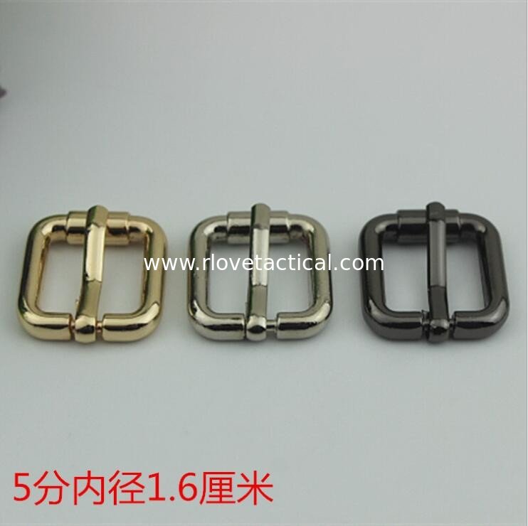 Reversible Belt Nickel Color Metal Pin Buckle Zinc Alloy 16 MM Roller Buckle For Handbag