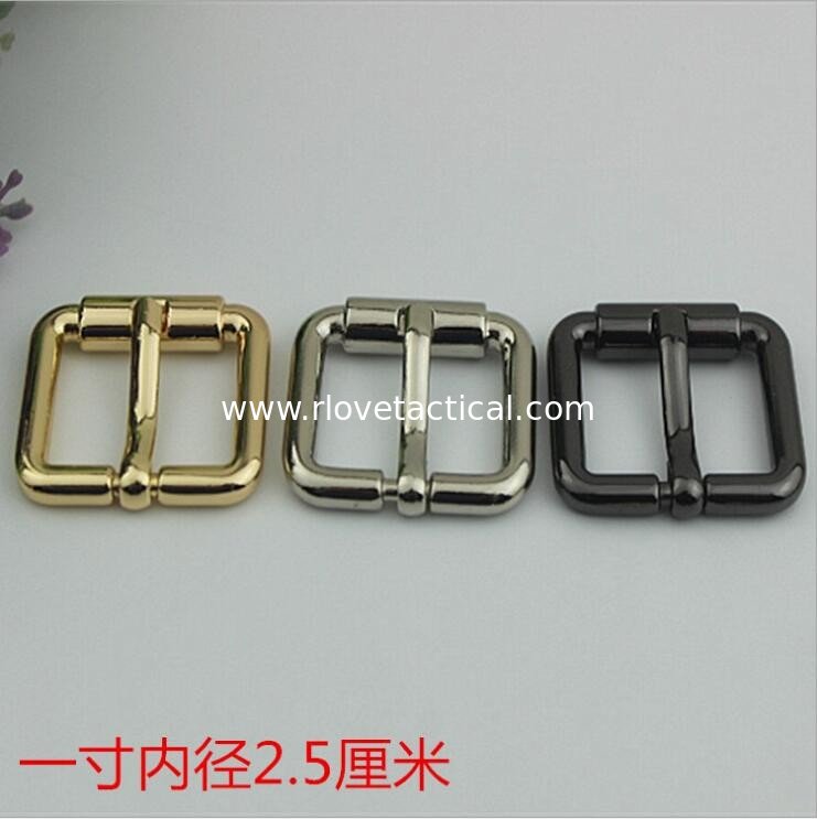 Bag Parts Accessories Zinc Alloy Shiny Gold 25 MM Roll Pin Belt Buckle For Sales
