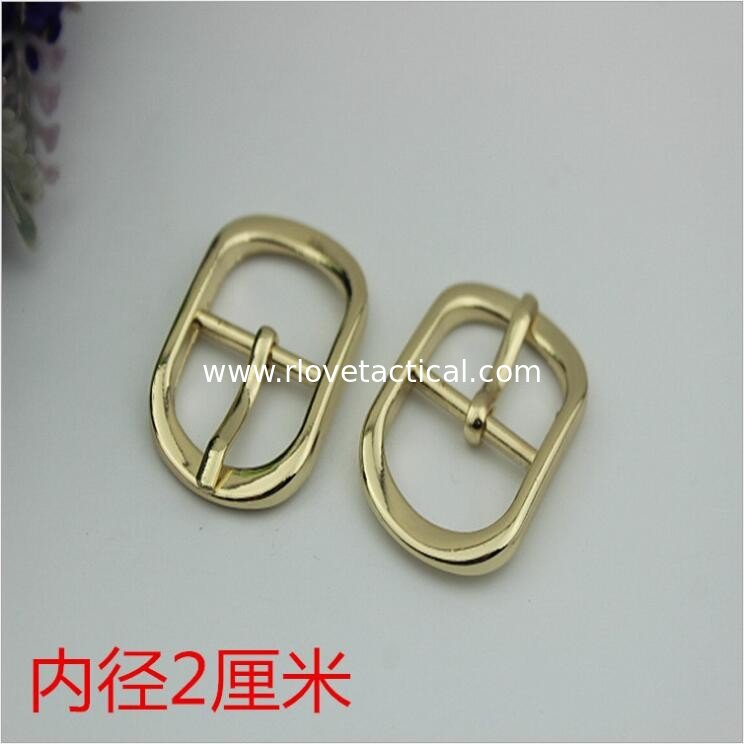 Fashion popular hardware accessories 20 mm zinc alloy gold oval pin buckle for shoes clothing hardware accessories