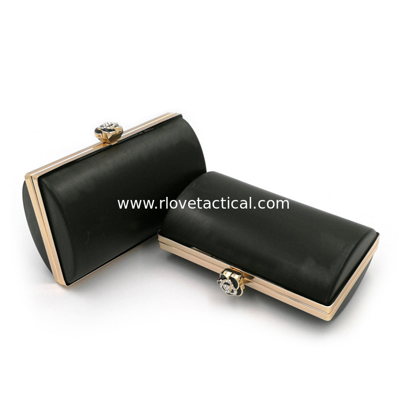 Wholesale Handbag hardware 17.8*10.8 cm gold custom metal box clutch frame purse frame
