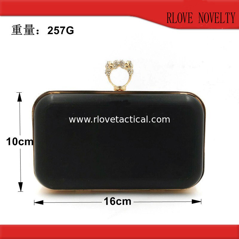 Bag accessory making iron metal part 16*10 cm gold rectangle shape clutch box metal frame