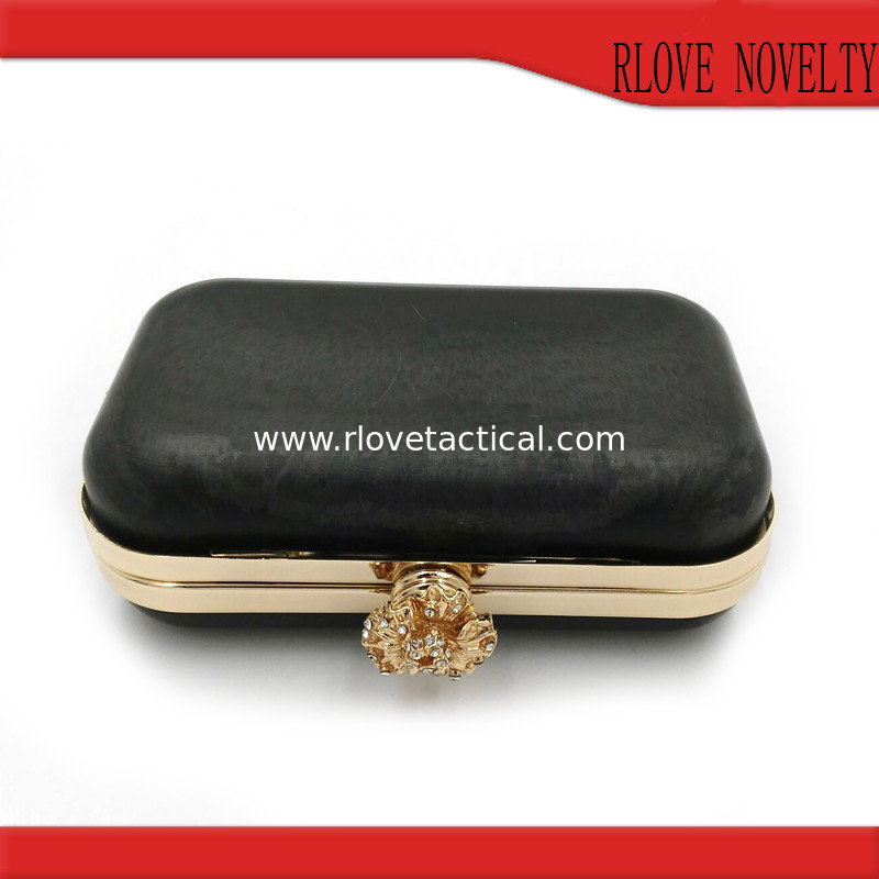 High end handmade bag accessories light gold 16*10 mm rectangle shape purse box and metal frame
