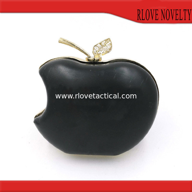 Apple shape gold color iron material evening bag box clutch purse frame