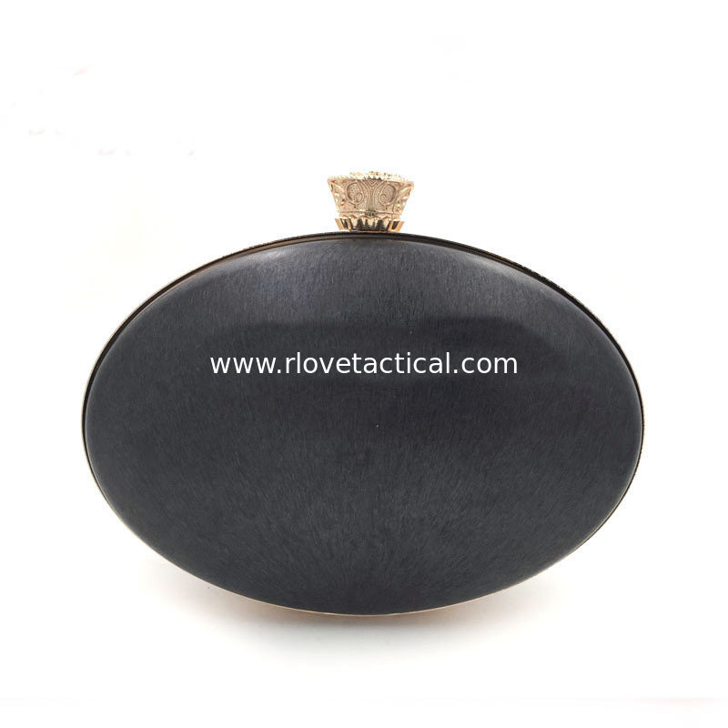 Hot sale 21.7 cm ball shape shiny gold box shell purse metal frame for handbag
