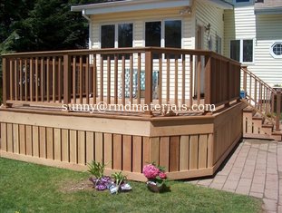 China Wpc cladding grooved strip/WPC patio/wood plastic composite cladding supplier