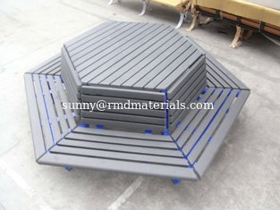 China Waterproof recycled plastic plank chair wood plank chair wood barcelona chair 80*40 RMD-76 supplier