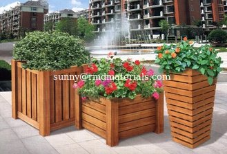 China WPC plastic flower pot for artificial plants supplier