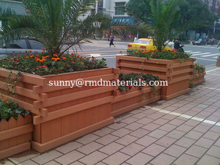 China wpc outdoor large plastic planters plastic square planter square concrete planters supplier