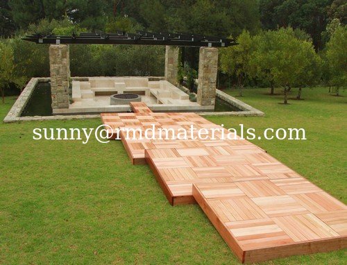 Outdoor wood laminate flooring/portable floor tiles   310*310*25mm (RMD-D4) supplier
