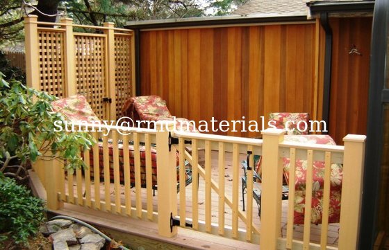 Composite Decking and Railing system with privacy wall and door  600*420 supplier
