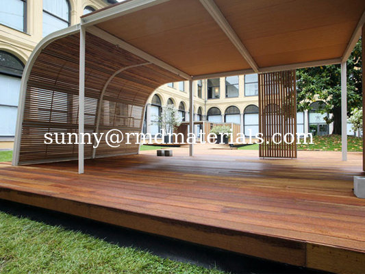 Magnificent classic wooden exterior with WPC clad wall WPC timber bench supplier