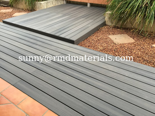 Outdoor solid WPC wood flooring deckings in ski resort (RMD-57) supplier