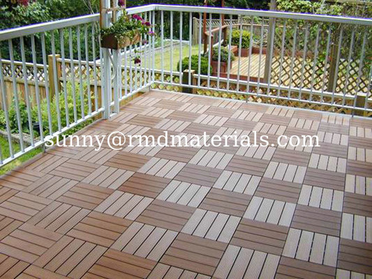 colorful DIY tiles Anti-UV outdoor wpc wood plastic composite DIY  (RMD-D8) supplier