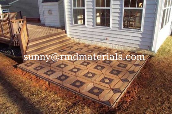 colorful DIY tiles Anti-UV outdoor wpc wood plastic composite DIY  (RMD-D8) supplier