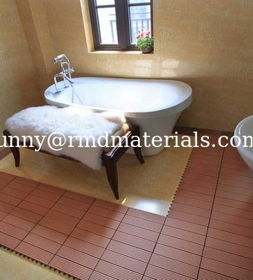 non-slip bathroom floor DIY tiles outdoor floor tiles wooden decking tiles (RMD-D6) supplier