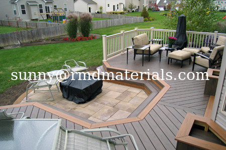 cheap waterproof outdoor decking tile pool deck tiles price Of WPC DIY decking (RMD-D3) supplier