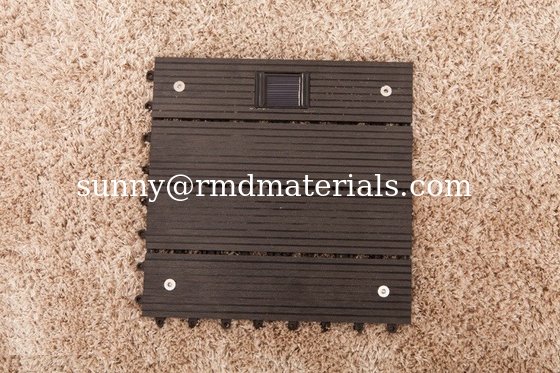 Wpc decks with solar light outdoor flooring with solar shining in the night supplier