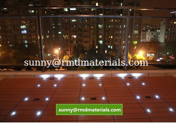 Led light wpc tiles CE certificate bright your yard supplier