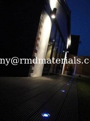 composite decking with led light inside /garden grey decking with light supplier