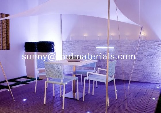 composite decking with led light inside /garden grey decking with light supplier