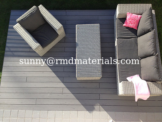 Grey composite decking for private yard and garden supplier