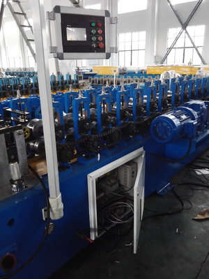 142mm rolling shutters door forming machine with 5-15m/min speed PLC control,include punching