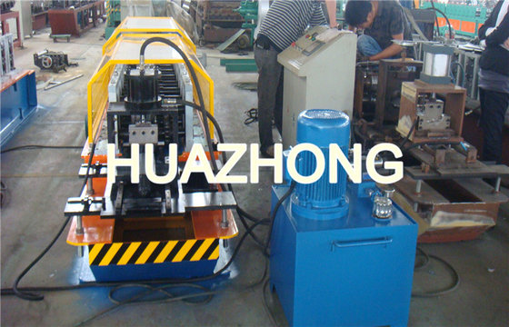 5.5KW,380V,50Hz,13 steps rib flat rolling shutters door forming machine with PLC automatic control system