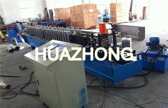 5.5KW,380V,50Hz,13 steps rib flat rolling shutters door forming machine with PLC automatic control system