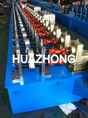0.25-0.35mm Thickness Door Frame Roll Forming Machine For 56mm Width With 6m Run Out Table