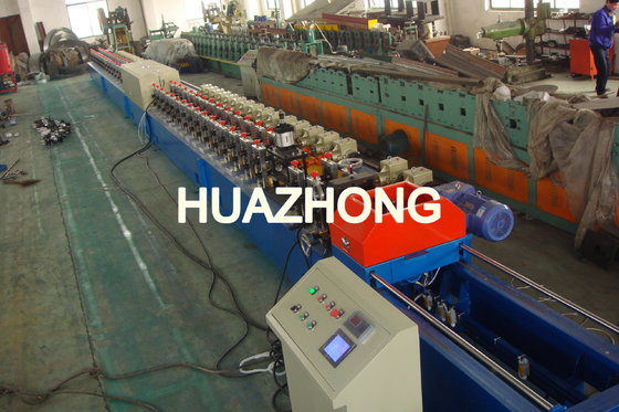 0.27--0.5mm Rolling shutter slat forming machine for 60mm with punching device, Gr15 roller