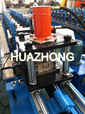 5.5KW Two inch Track Rail Cold Roll Forming Machine for 1.2~2.0mm Thickness , Hydraulic Bending Machine