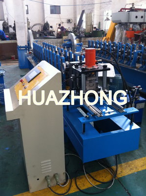 5.5KW Two inch Track Rail Cold Roll Forming Machine for 1.2~2.0mm Thickness , Hydraulic Bending Machine