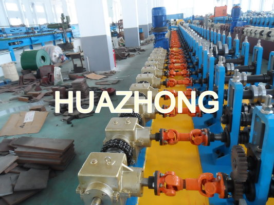 11KW Automatic Flying Saw Cutting Round Tube Forming Machine Galvanized Steel