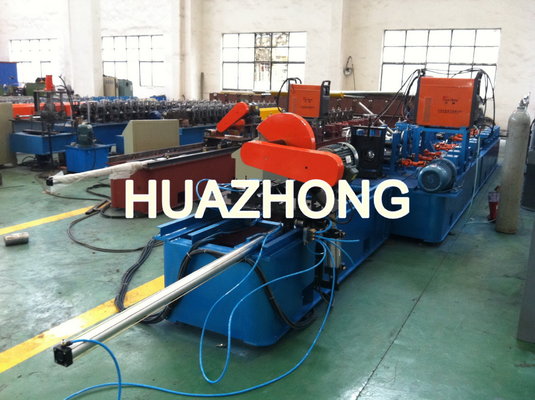 11KW Automatic Flying Saw Cutting Round Tube Forming Machine Galvanized Steel