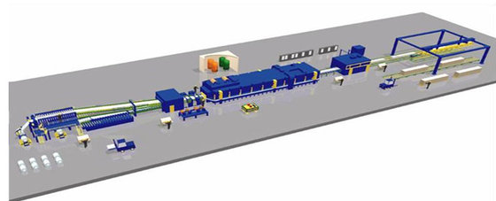 PUR/PIR rigid foam sandwitch panel continuous line with steel facing material 0.5-0.6mm thickmess