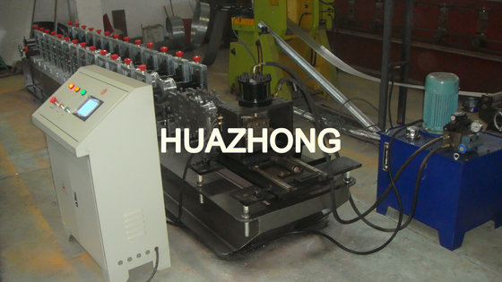 5.5KW,380V,50Hz,13 steps rib flat rolling shutters door forming machine with PLC automatic control system