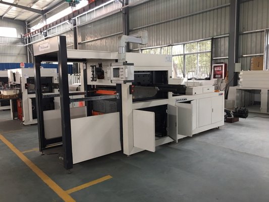 High Speed Paper Box Auto Die Cutter , Industrial Die Cutting Machine With Staker