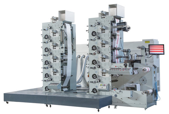 Ten Color Stack Type Flexo Printing Machine , 60m/min Flexo Paper Cup Printing Machine 