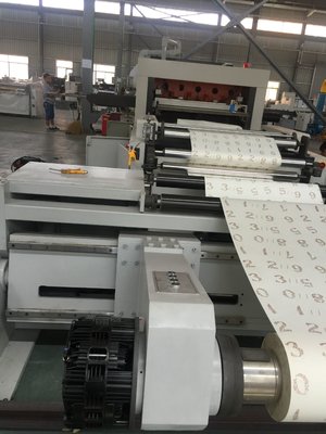 Low Noise Automatic Paper Reel Cutting Machine With Shaftless / Frame