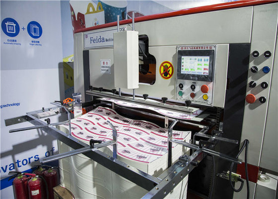 Complete Design Roll Die Cutting Machine Low Noise For Paper Cups / Paper Plates