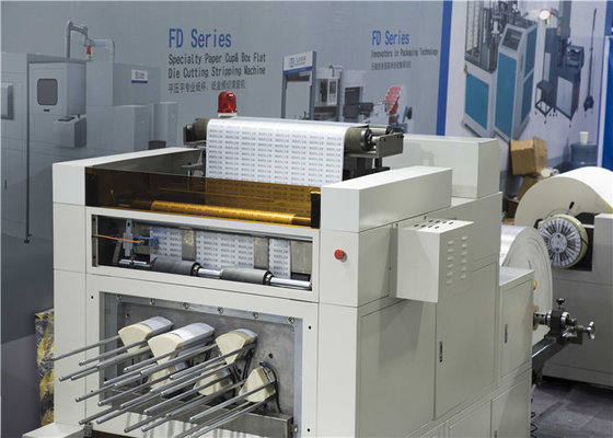 Automatic Roll Paper Flatbed Die Cutting Machine For Instant Noodles Cup Cover