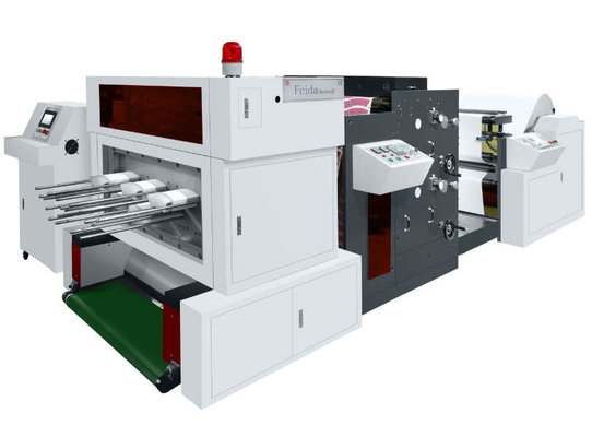 320times/min Paper Die Punching Machine , Flat Bed Die Punching Machine With Flexo Printer